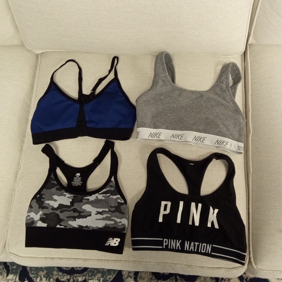 Nike | Intimates & Sleepwear | Bundle Of 4 Womens Sports Bras Sz S Nike ...